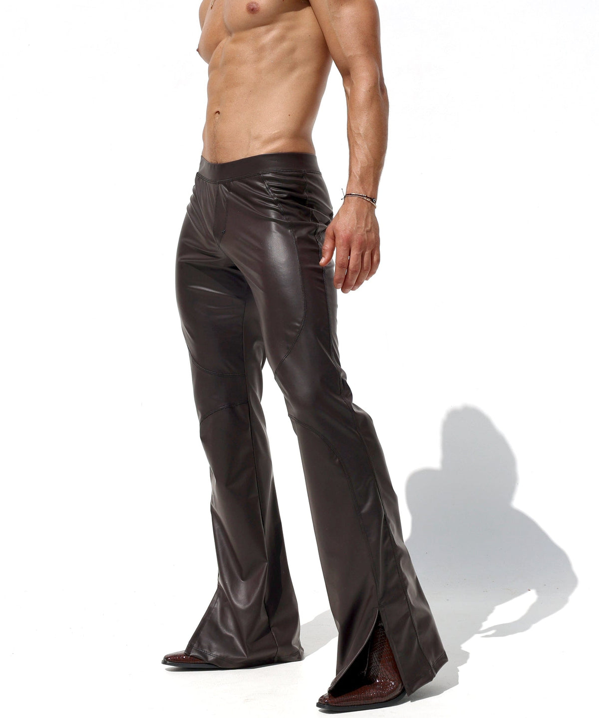 RUFSKIN® CERRONE HASHISH Signature Stretch Vegan Leather Flare-Leg Pants