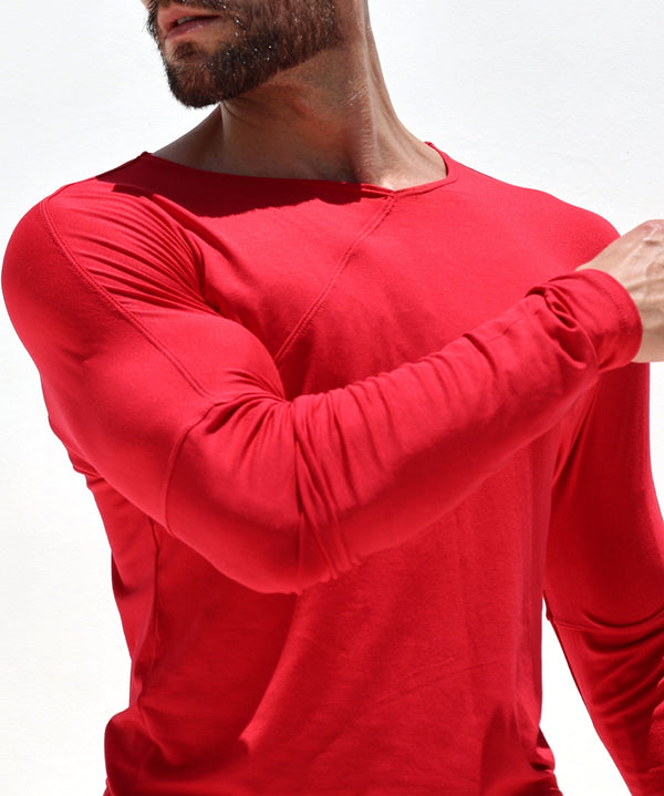 RUFSKIN® DIXON RED Signature Kimono Long Sleeve Stretch-Rayon T-shirt