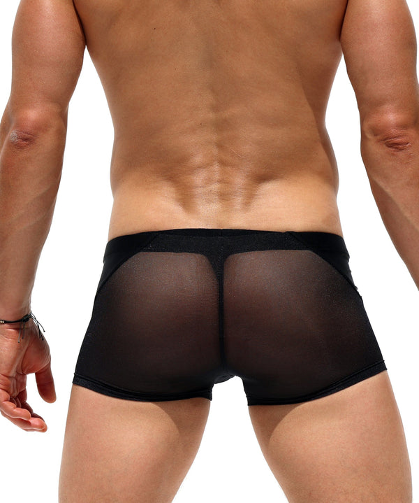RUFSKIN® ISCO BLACK Transparent Stretch Tulle Boxer Brief Underwear