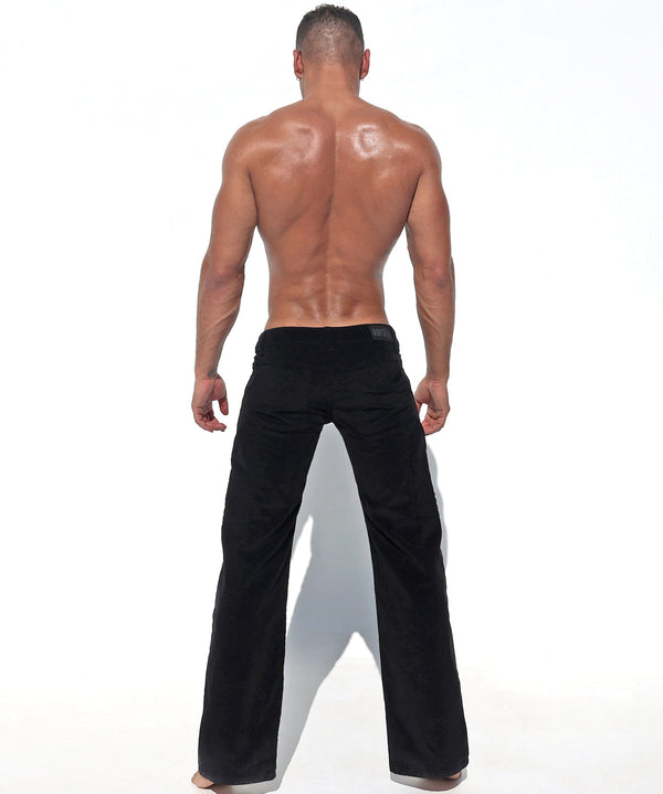 RUFSKIN® MAGNUS BLACK Slim-Fit Relaxed-Leg Stretch Corduroy Work Pants
