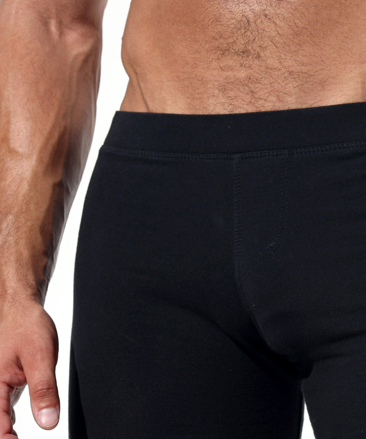 RUFSKIN® TORQUE BLACK Stretch Cotton French Terry Biker Short