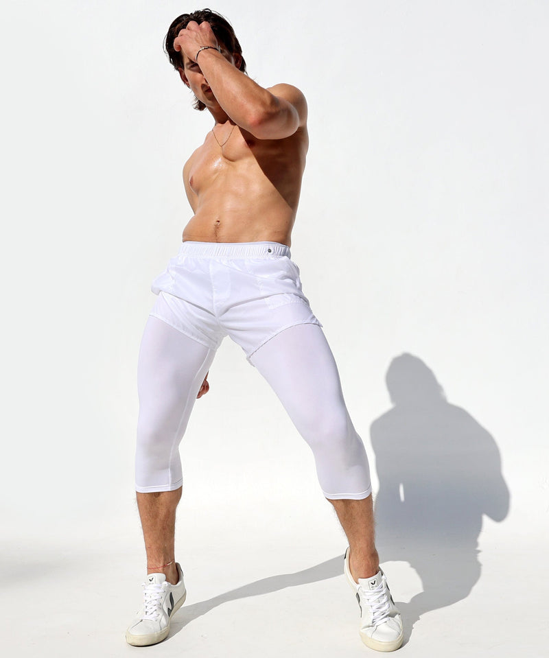 RUFSKIN® NUAGE WHITE Signature Transparent Nylon Shorts